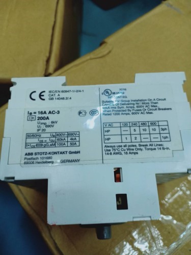 ABB MAGNETIC MODEL: MO-325 16A 690V AC3 STD:IEC/EN 60947-1 ราคา 8,000.00 บาท