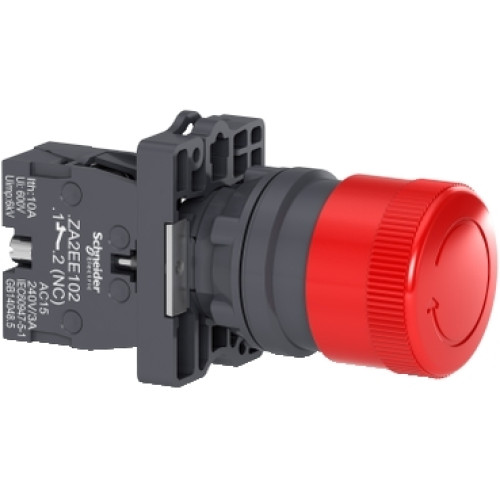 Complete emergency switching off push button, Easy Harmony XA2, plastic ...