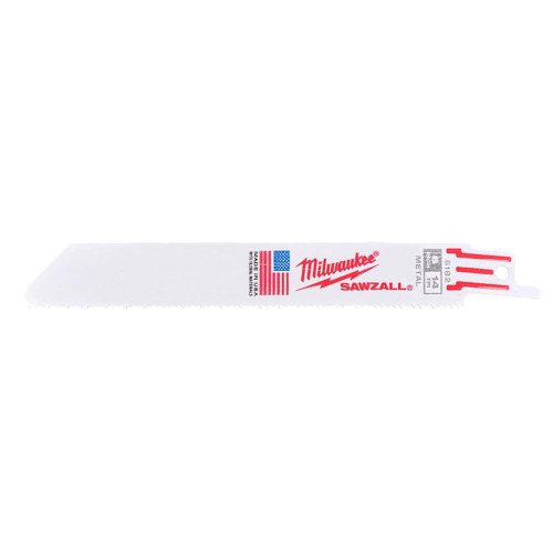 Milwaukee 48-00-5182 Super Sawzall Blade 14 Teeth per Inch 6-Inch ...