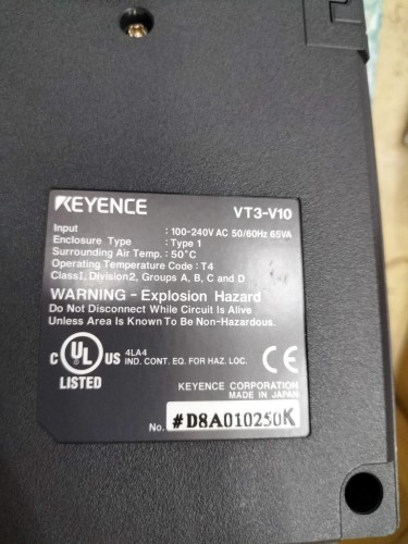 KEYENCE MODEL : VT3-V10 100-240VAC ราคา 26,500.00 บาท