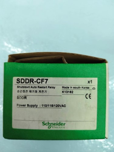 SCHNEIDER SHUTDOWN AUTO RESTART RELAY MODEL: SDDR-CF7 110/115/120VAC ...