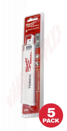 Milwaukee 48-00-5784 6-Inch, 18 Teeth per Inch, Super Sawzall Blades ...