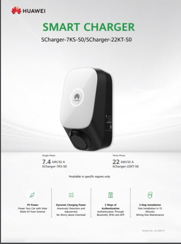 Huawei Inverter Wall Charger SCharger-7KS 1 Phase ราคา 29,746.10 บาท
