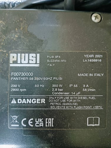 PIUSI DIESEL PUMP PANTHER MODEL: F00730000 PANTHER 56 230V + มิเตอร์วัด ...
