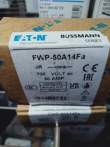 EATON BUSSMANN FUSE MODEL: FWP-50A14FA 50A 700V ราคา 790 บาท