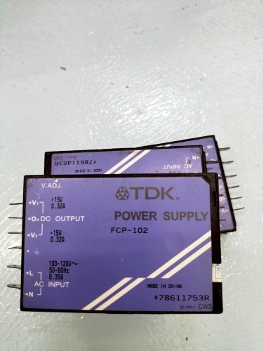 TDK POWER SUPPLY MODEL: FCP-102 INPUT 100-120VAC OUTPUT 15/0-15VDC ราคา ...