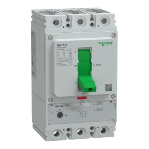 Circuit breaker, GoPact MCCB 400, 3 poles, 36kA at 415VAC, 320A rating ...
