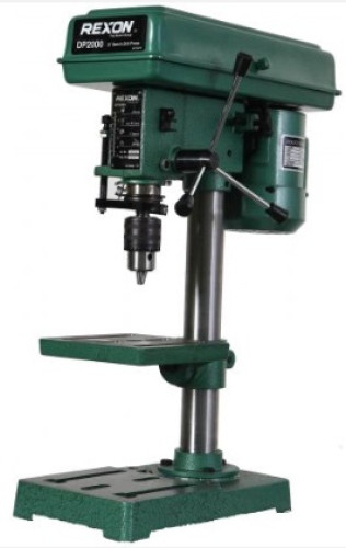 สว่านแท่น REXON DP2000A (3A) 5/8" 21KG 5 สปีด dia13mm 220w/220v แกนรอบ 50mm. สูง 593mm พื้นที่โต๊ะ 1
