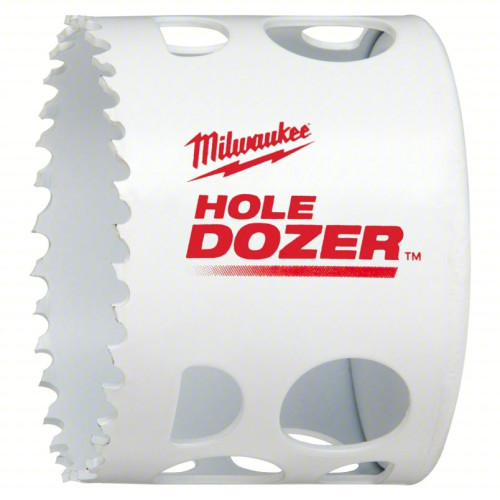 MILWAUKEE Hole Saw: 2 5/8 in Saw Dia., 3.5 Teeth per Inch, 1 5/8 in Max. Cutting Dp, Bi-Metal
