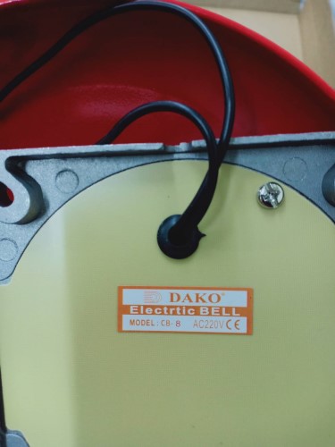 DAKO ALARM BELL กระดิ่งไฟฟ้า กระดิ่งแดง MODEL: CB-8 AC220V ราคา 900 บาท