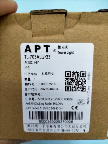 APT WARNING LIGHT MODULE MODEL: TL-703ALL/R23 AC/DC 24V ราคา 950.00 บาท