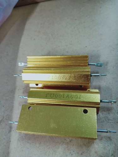 POWER METAL SHELL ALUMINIUM GOLD RESISTOR MODEL: RX24 100W 100RJ ...