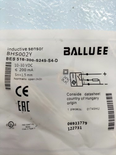 BALLUFF INDUCTIVE SENSOR MODEL: BES 516-300-S249-S4-D 10-30VDC ราคา ...