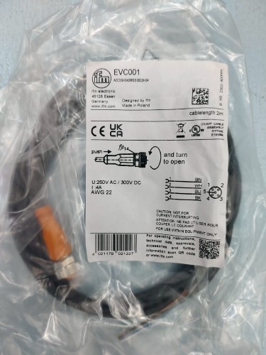 IFM CABLE FOR FLOW SWITCH SCR MODEL: EVC001 ราคา 580.00 บาท