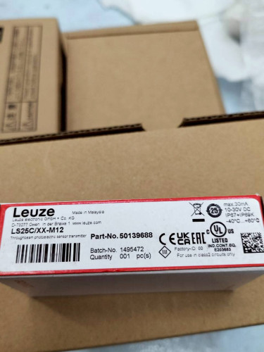 LEUZE THROUGHBEAM PHOTOELECTRIC SENS NO. 50139688 MODEL: LS25C/XX-M12 ...