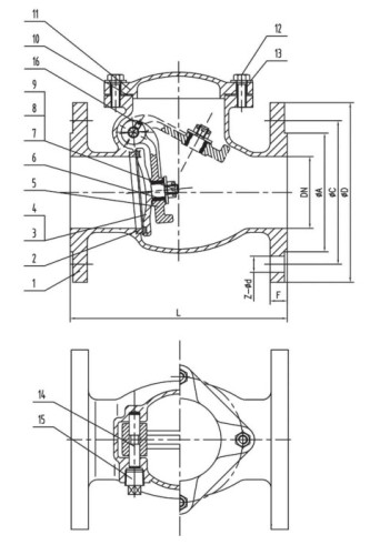 "NIBCO" Swing Check Valve,NPF938EP, DI ,6" ราคา 12,540 บาท