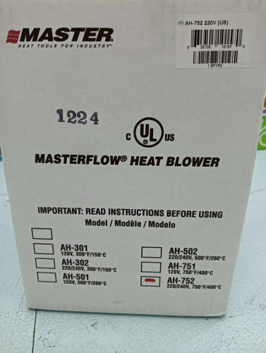 MASTERFLOW HEAT BLOWER โบลเวอร์ความร้อน MODEL: AH-752 220V ราคา 22,000. ...