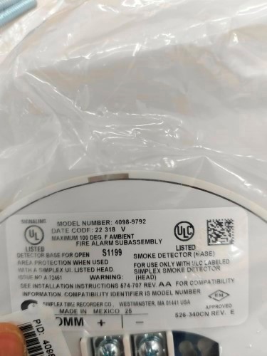 SIMPLEX GRINNELL MODEL: 4098-9792 ADDRESSABLE SSD SENSOR BASE ราคา ...