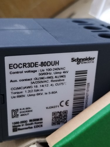 SCHNEIDER MODEL: EOCR3DE-80DUH 5-80A 100-240VAC ราคา 9,720 บาท