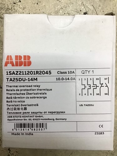 ABB TA25DU-14 1SAZ211201R2045 ราคา 1,000 บาท