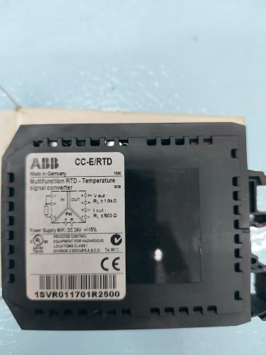 ABB CC-E/RTD TEMPERATURE SINGLE CONVERTER MODEL: 1SVR011701R2500 24VDC ...