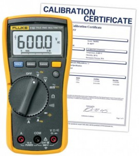 Fluke 115-NIST True RMS Digital Multimeter, includes Traceable Certificate