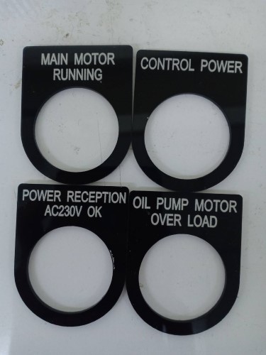 ป้ายเนมเพลท MAIN MOTOR RUNNING ราคา 15 บาท