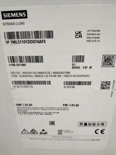 SIEMENS MODEL: 7ML5110-1DF07-4AF3 ราคา 30,800.00 บาท