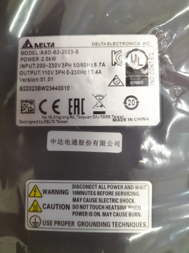 DELTA AC SERVO DRIVE MODEL: ASD-B2-2023-B 2.0KW AC200-230V ราคา 17,950. ...