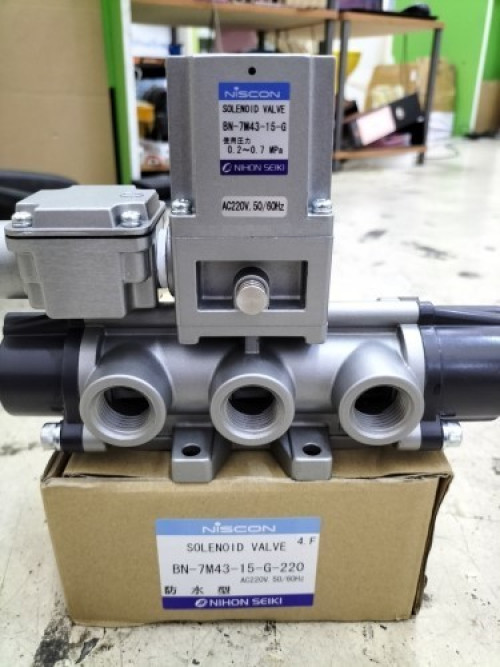 NIHON SEIKI SOLENOID VALVE BN-7M43-15-G-220VAC 4.F ราคา 7,245 บาท