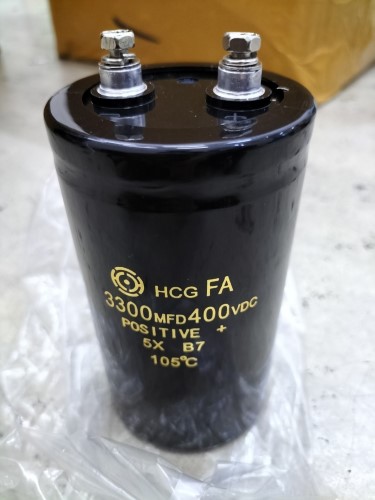 HITACHI CAPACITOR MODEL: HCG-F5A 33000F 400VDC ราคา 4,200 บาท