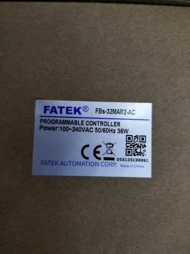 FATEK PROGRAMMABLE CONTROLLER PLC MODEL: FBS-32MAR2-AC 100-240VAC ราคา 8,800.00 บาท