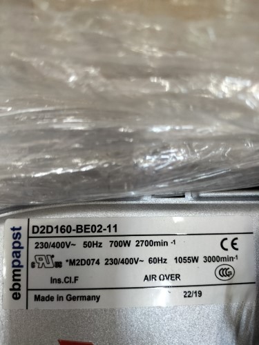 EBMPAPST D2D160-BE02-11 230V/400V ราคา 22,344 บาท