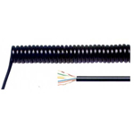 PUR spiral cables black