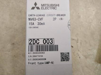 MITSUBISHI NV63-CVF 2P 15A 100-240V 30MA ราคา 2219 บาท