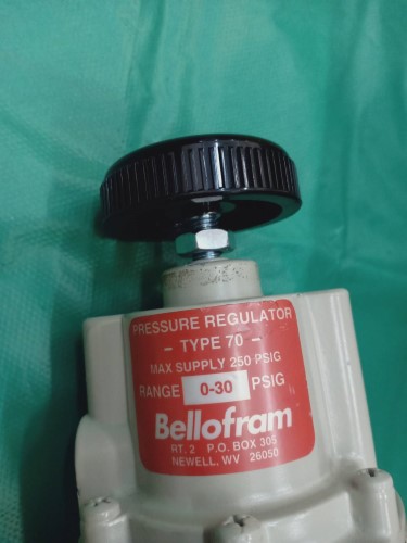 BELLOFRAM PRESSURE REGULATOR TYPE:70 MAX SUPPLY 250 PS/G RANGE 0-30 PS ...