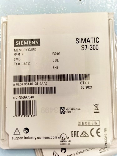 SIEMENS SIMATIC S7-300 MEMORY CARD MODEL: 6ES7953-8LL31-0AA0 ราคา 11,800.00 บาท