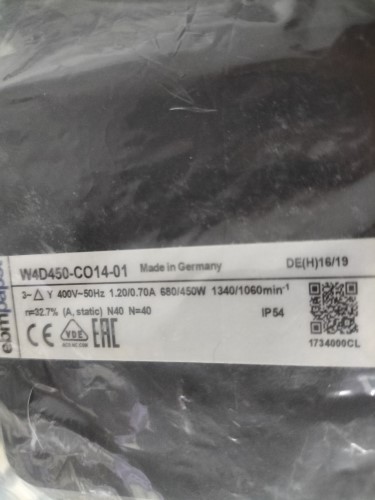 EBMPAPST FAN MODEL: W4D450-CO14-01 400V 50HZ ราคา 14,580 บาท