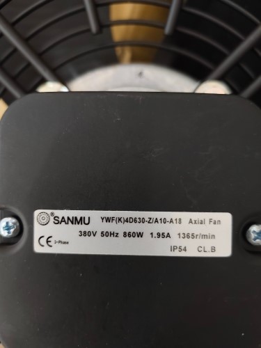 AXIAL SANMU FAN MODEL: YWF(K)4D630-Z/A10-A18 380V 50HZ 860W 1.95A ราคา 9,800 บาท