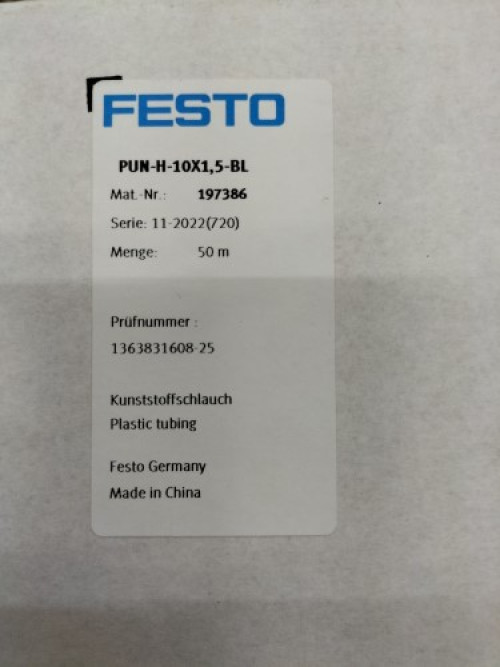 FESTO MODEL: PUN-H-10X1.5-BL ราคา 78.26 บาท