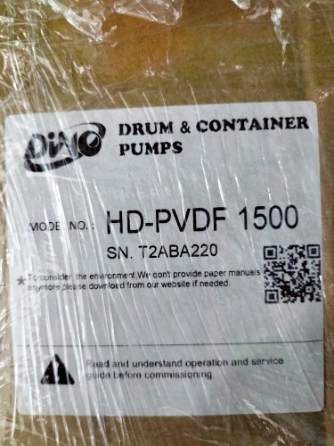 DINO DRUM & CONTAINER PUMPS MODEL: HD-PVDF1500 ราคา 44,000.00 บาท