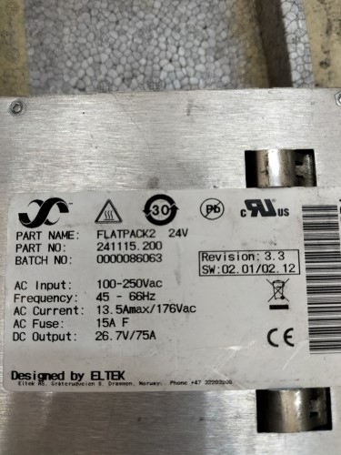 ELTEK FLATPACK2 24V HIGH EFF1C1ENCY RECTIFIER 241115.200 BATCH ราคา 26,800 บาท