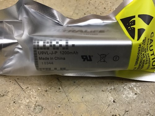 ULTRALIFE LITHIUM BATTERY U9VL-J-P 9V ราคา 880 บาท
