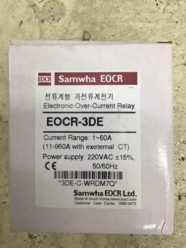 SAMWHA EOCR EOCR-3DE 0.5-60AMPS ราคา 6,000 บาท