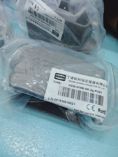 DUKERUI OUKERUI CONNECTOR MODEL: HZW-H16B-SK-2G-PG21 HOOD, SIDE ENTRY, 2 BOLTS, PG21 ราคา 270.00 บาท