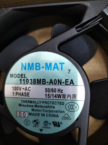 NMB-MAT FAN MODEL: 11938MB-A0N-EA-00 AC100V 15/14W ราคา 840 บาท