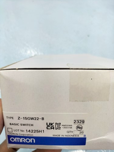 OMRON BASIC SWITCH MODEL: Z-15GW22-B ราคา 188.10 บาท