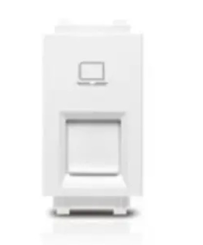 PHILIPS เต้ารับคอมพิวเตอร์ ลีฟ RJ45, Cat6 สีขาว ราคา 153.20 บาท