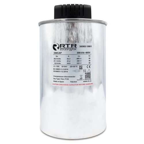 RTR DW SERIES THREE PHASE CAPACITORS MODEL: D4003005TER0000 30KVAR ราคา ...
