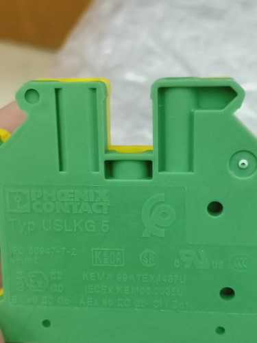 PHOENIX CONTACT GROUND TERMINAL BLOCK TYPE: USLKG 5 44MM ราคา 50 บาท